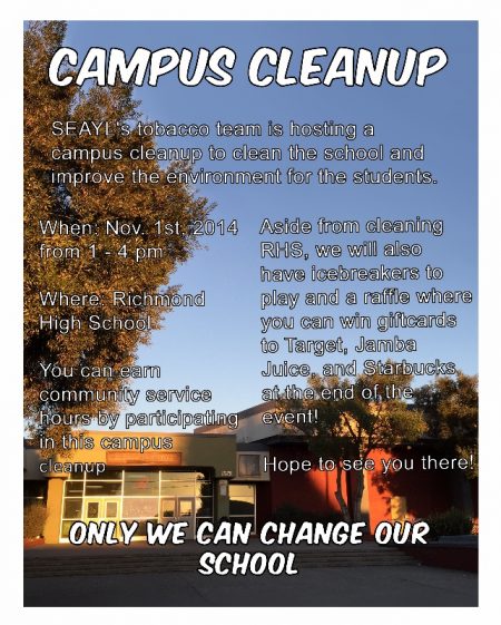 Campus Clean Up Richmond High On November 1st, 2014 – CHAA